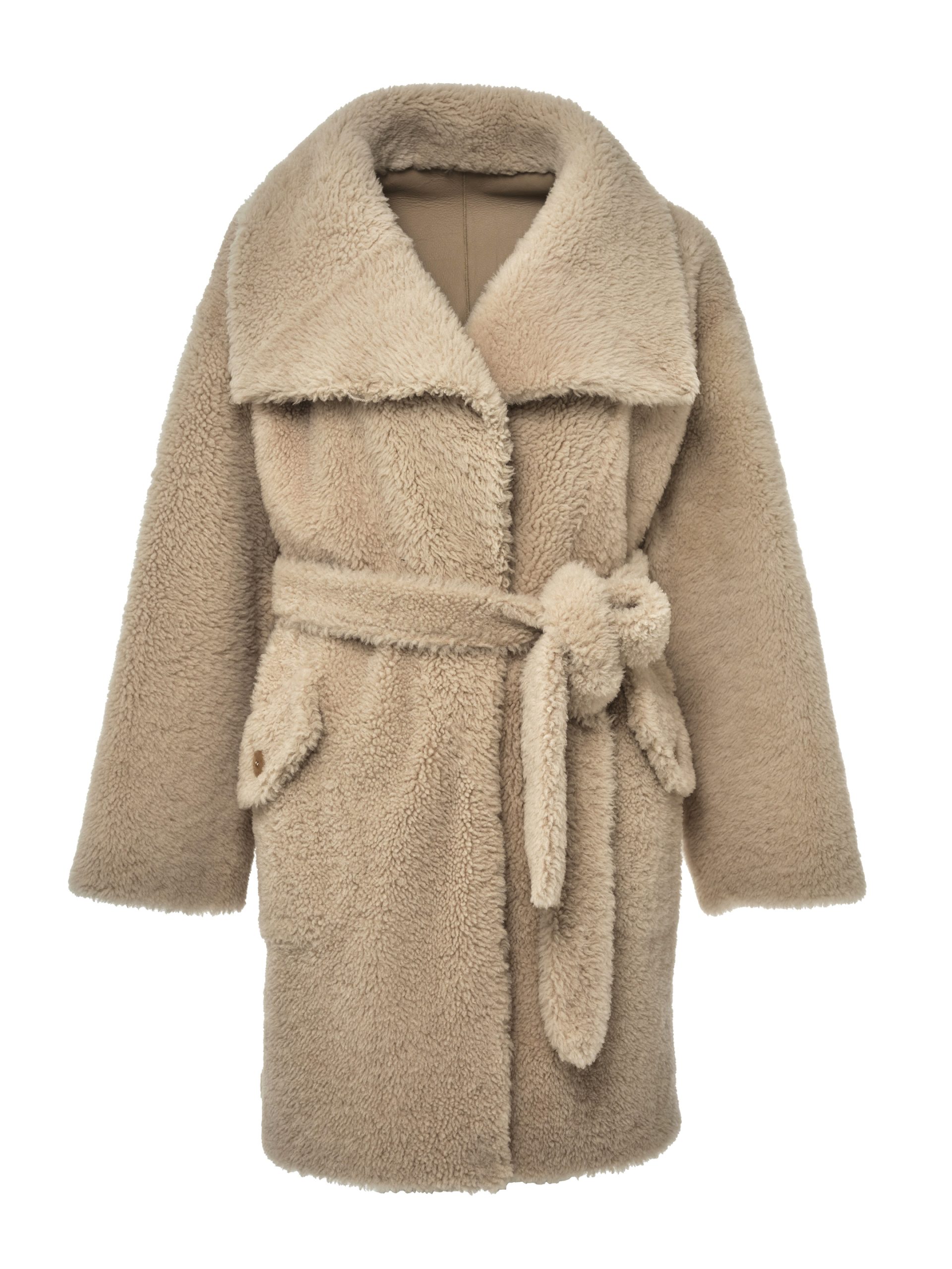 Ge3.21 Fur Belted Coat - Flying Solo NYC