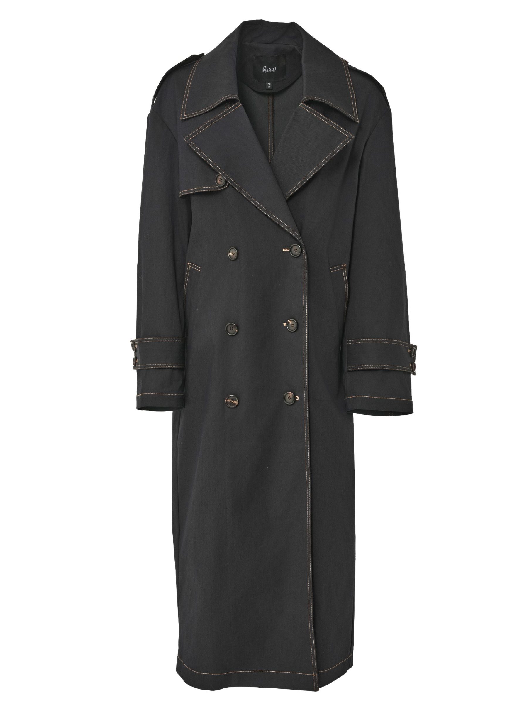 Ge3.21 Stretch Denim Trench Coast - Flying Solo NYC