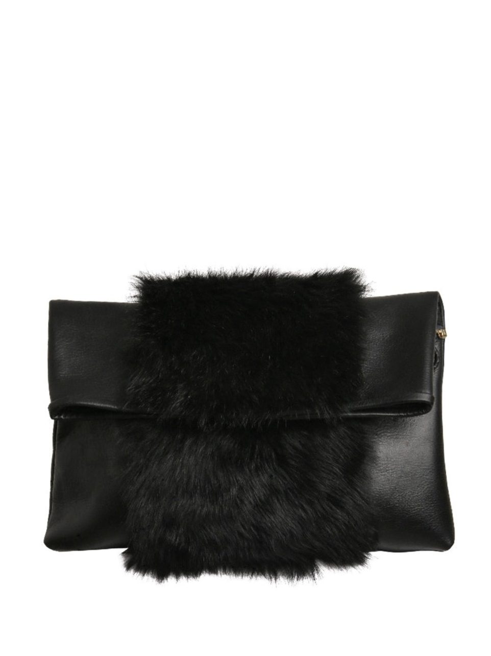 TALA By Tala Alamuddin Black Black Leather Medium Clutch - Flying Solo NYC