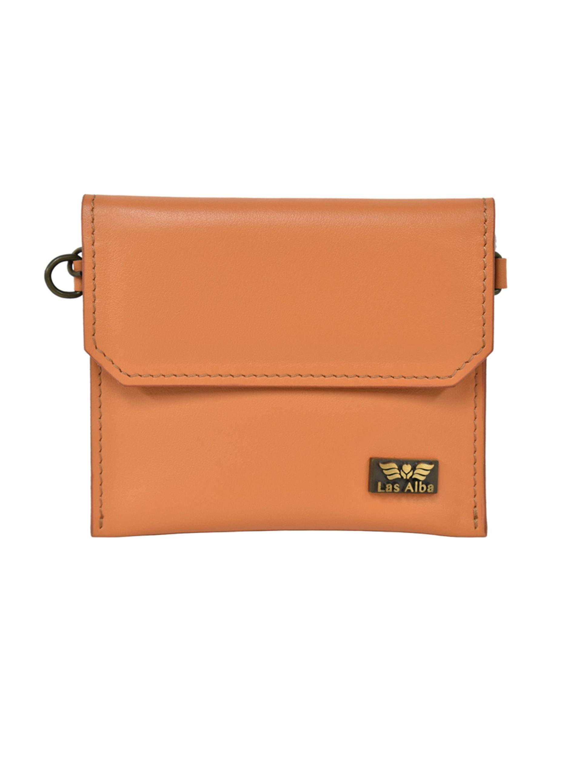 Las Alba FV Orange Calf Leather Crossbody - Flying Solo NYC